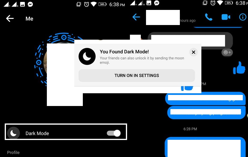 How to activate Messenger’s Hidden Dark Mode Feature - TechyCorner